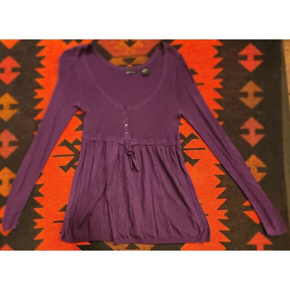 Moda International | Sweaters | Vintage Purple Longsleeve Ribbed Cotton ...